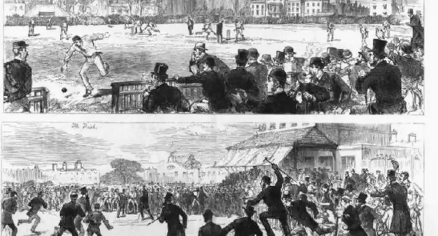 The first day of Test cricket in England