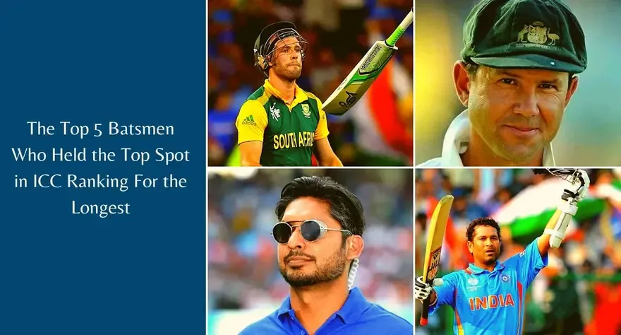 The Top 5 Batsmen Who Held the Top Spot in ICC Ranking For the Longest