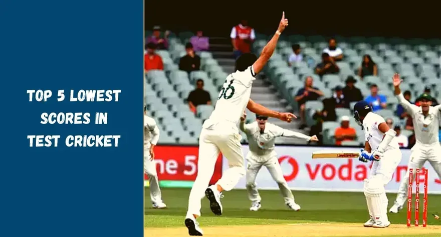 Top 5 lowest scores in Test Cricket in an Innings