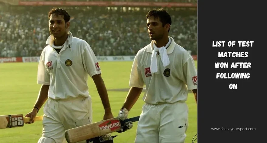 List of Test Matches won after following on